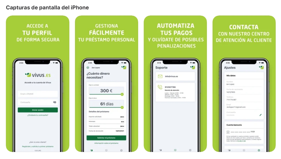 Cuenta personal de Vivus: tramitación de un préstamo en línea ...