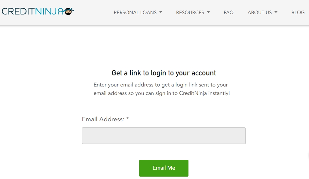 Personal account at CreditNinja: apply for an online loan, step-by-step ...