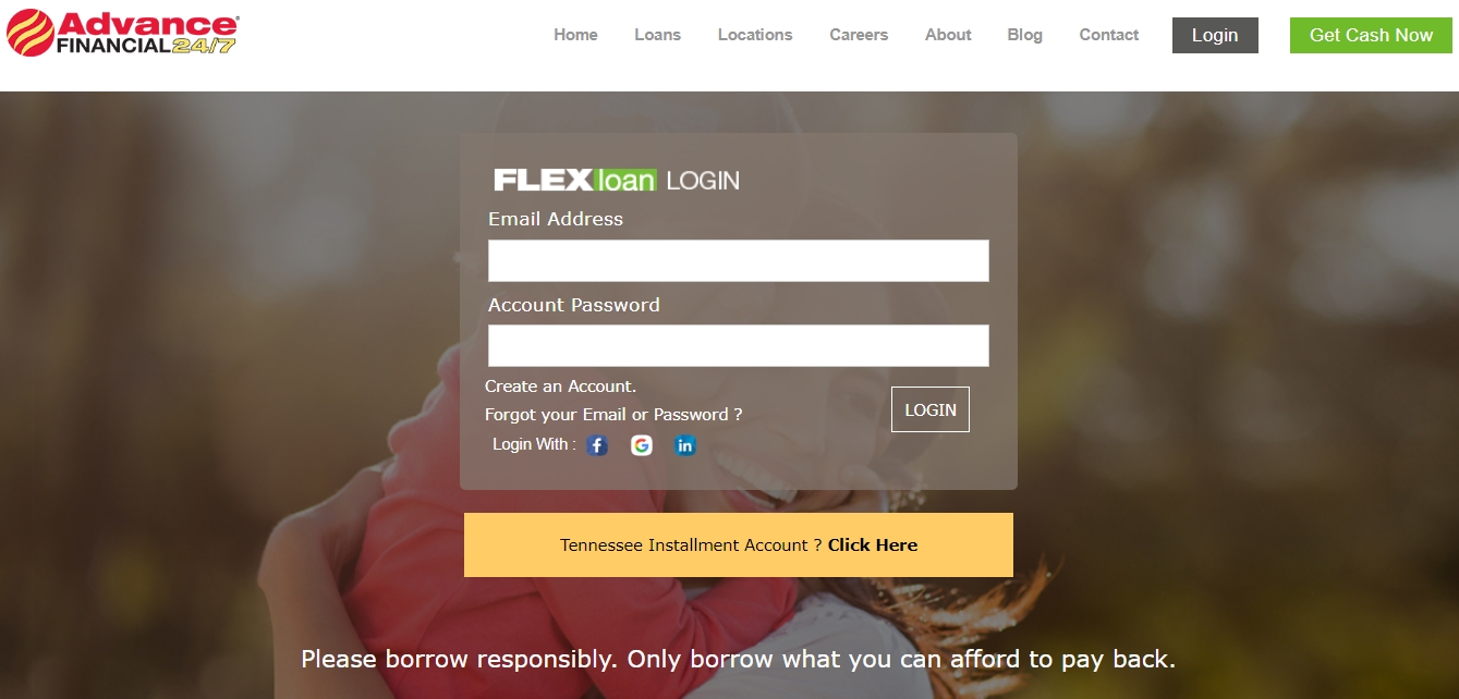 Personal account at Advance Financial: apply for an online loan, step ...