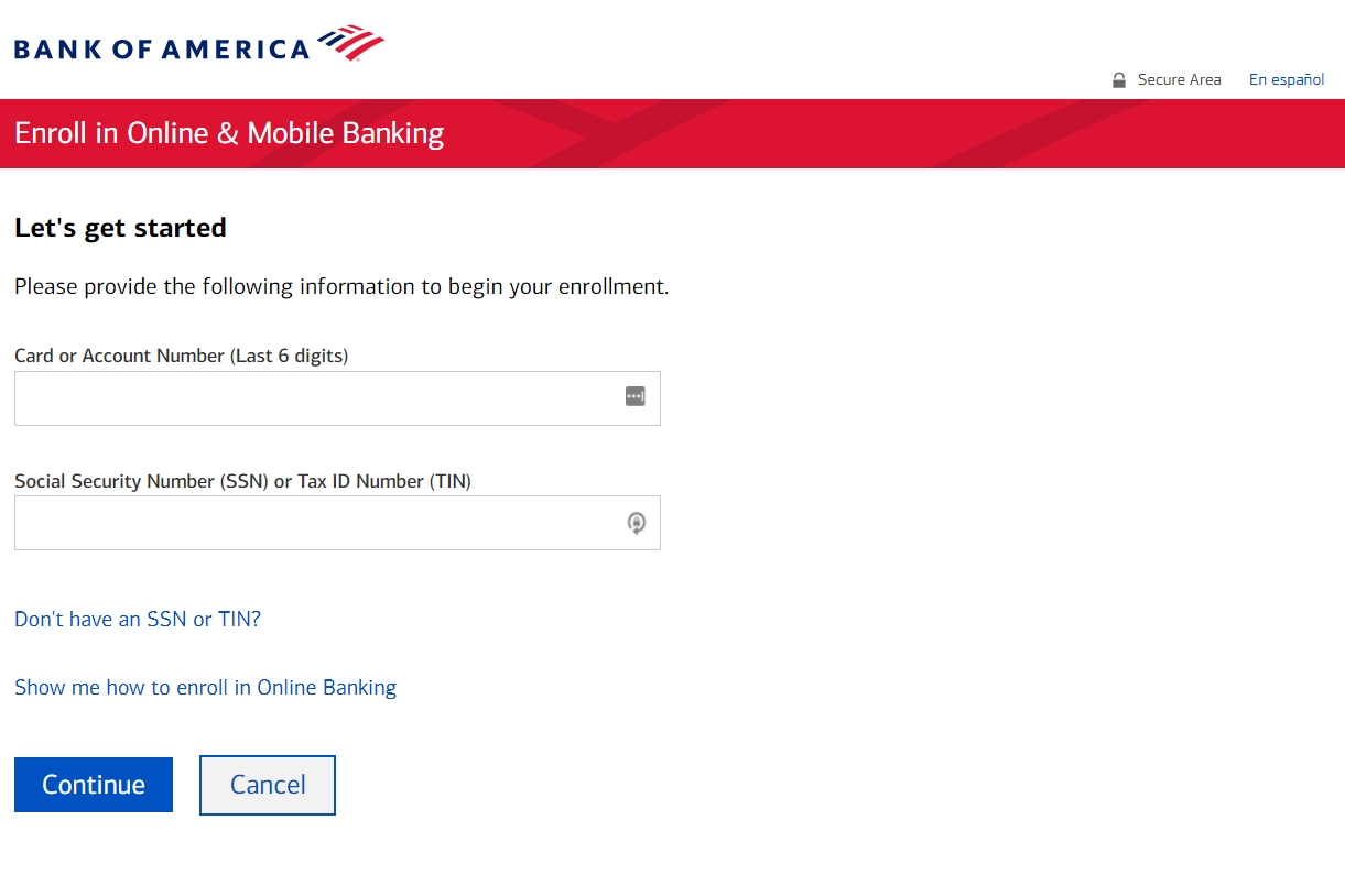 Bank of America Account: applying for a loans and using the bank’s services