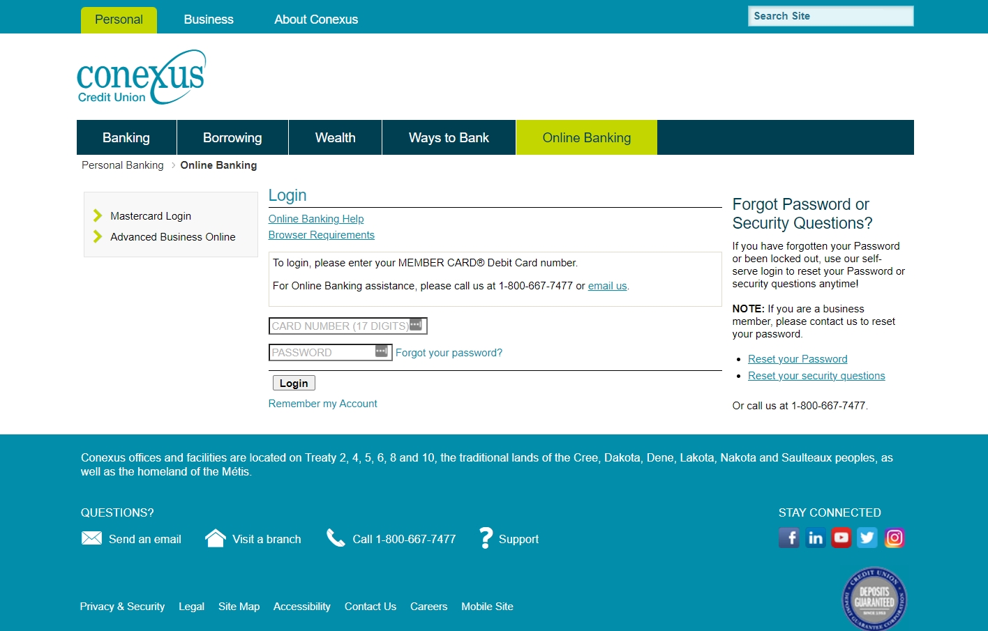 Conexus personal account: applying for a loan and using the bank’s services