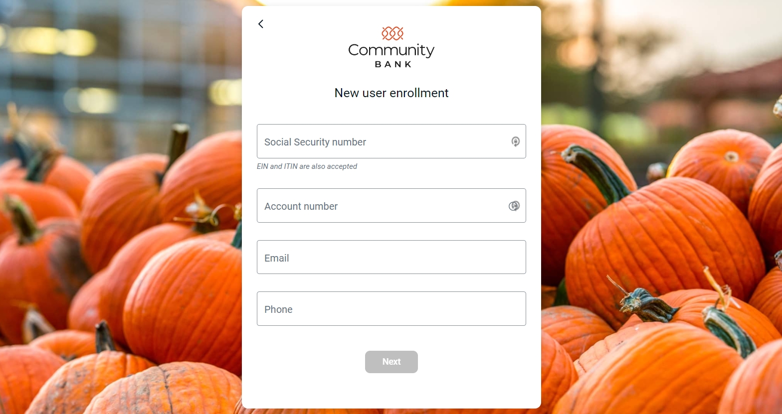 Community Bank Account: applying for a loans and using the bank’s services