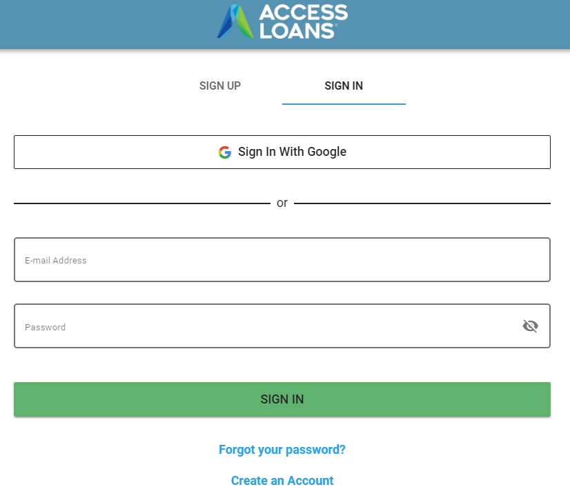 Personal account at Access Loans: apply for an online loan, step-by ...