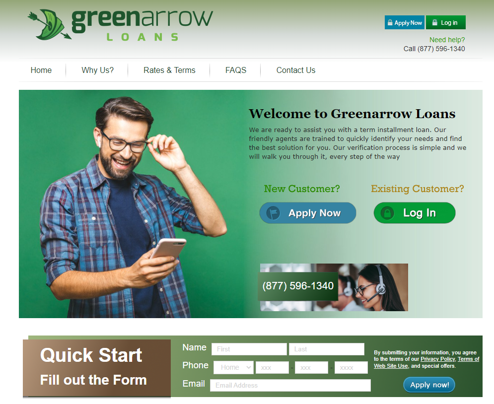 Green Arrow Loans Login