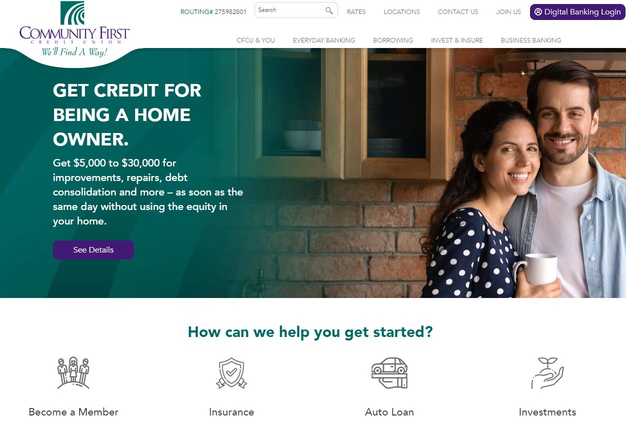 Community First Credit Union — details about credit union, customer ...