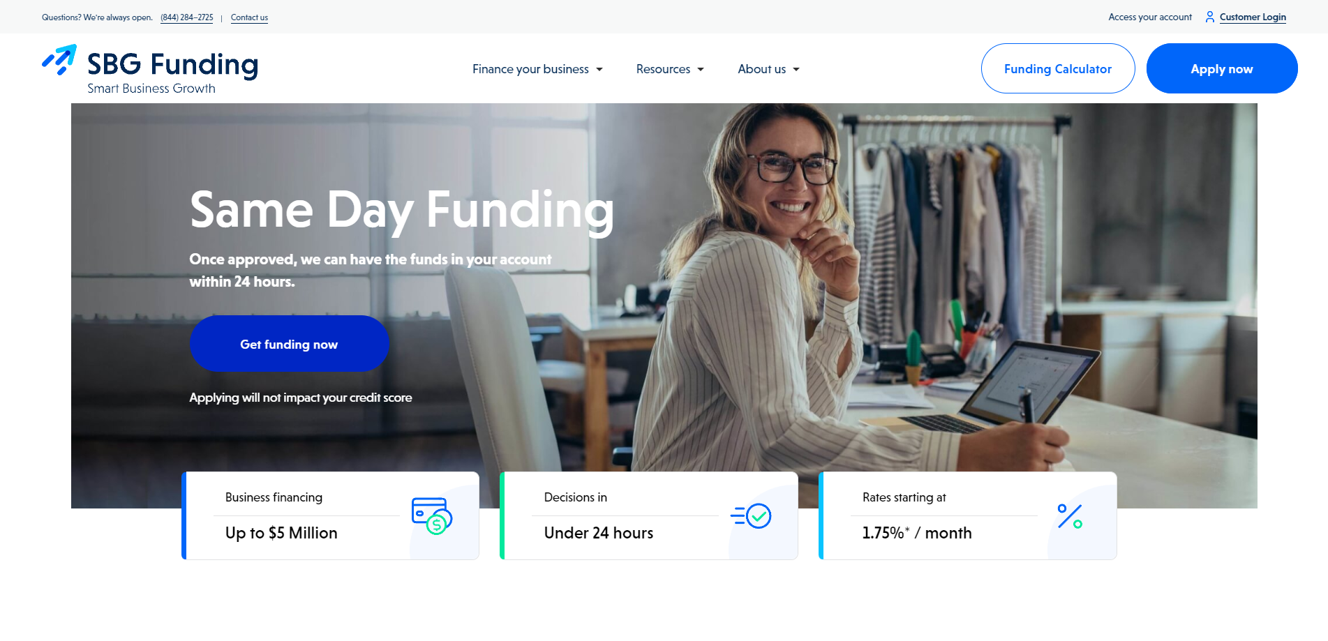 SBG Funding Review: Features, Rates, Requirements, and Customer ...