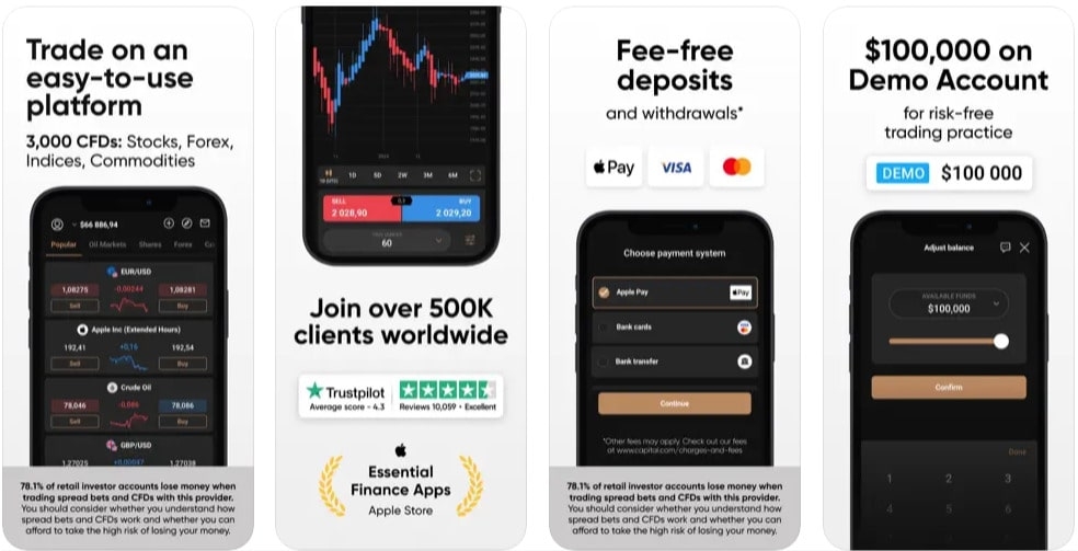 Capital.com Mobile App: Download for Free from AppStore® or Google Play®