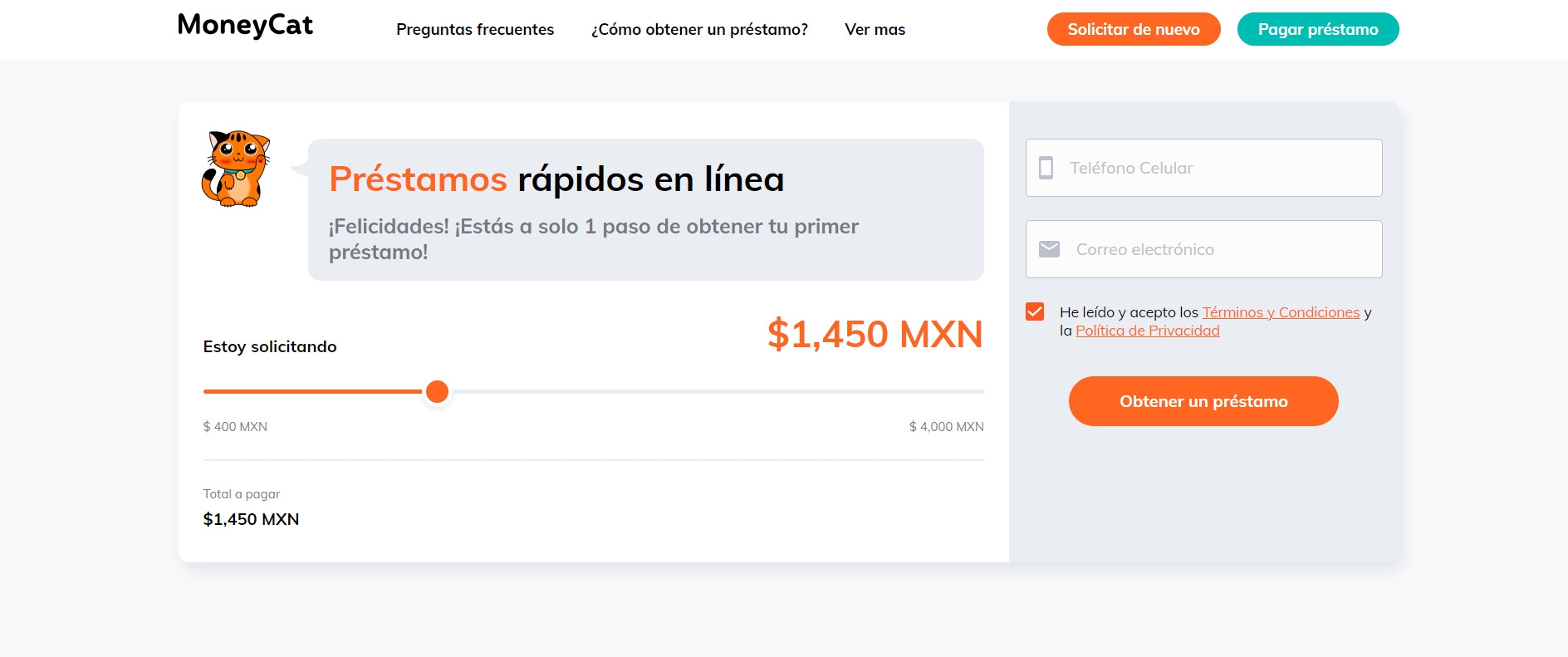 MoneyCat - cómo solicitar un préstamo en línea, reseñas de clientes ...