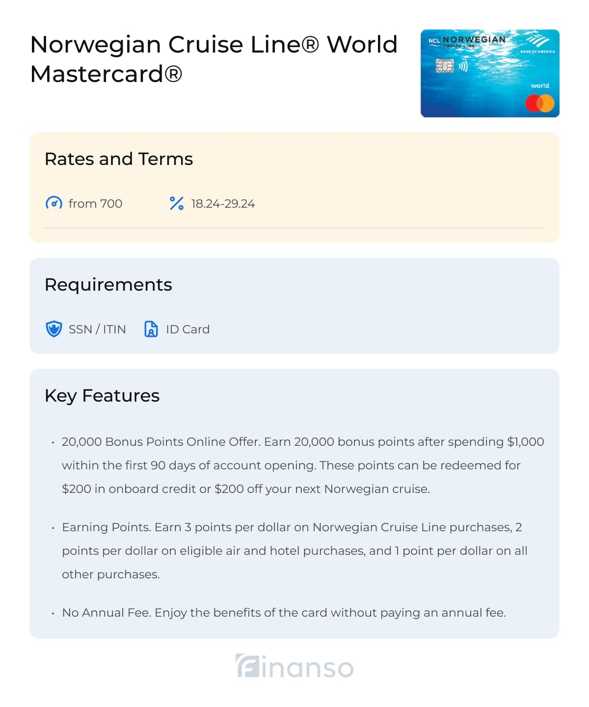 Norwegian Cruise Line® World Mastercard® Review 2025