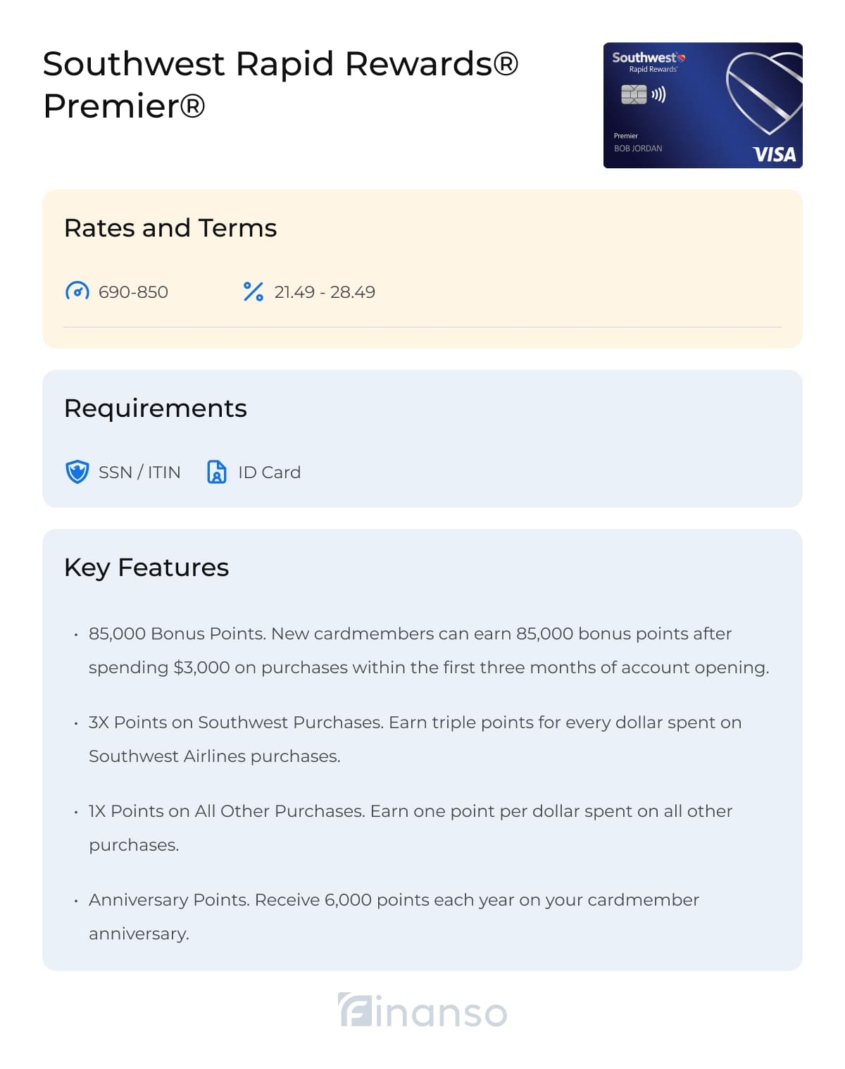 Southwest Rapid Rewards® Premier® Review 2026
