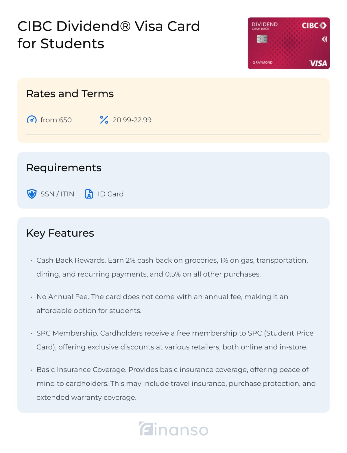 CIBC Dividend® Visa Card for Students Review 2024