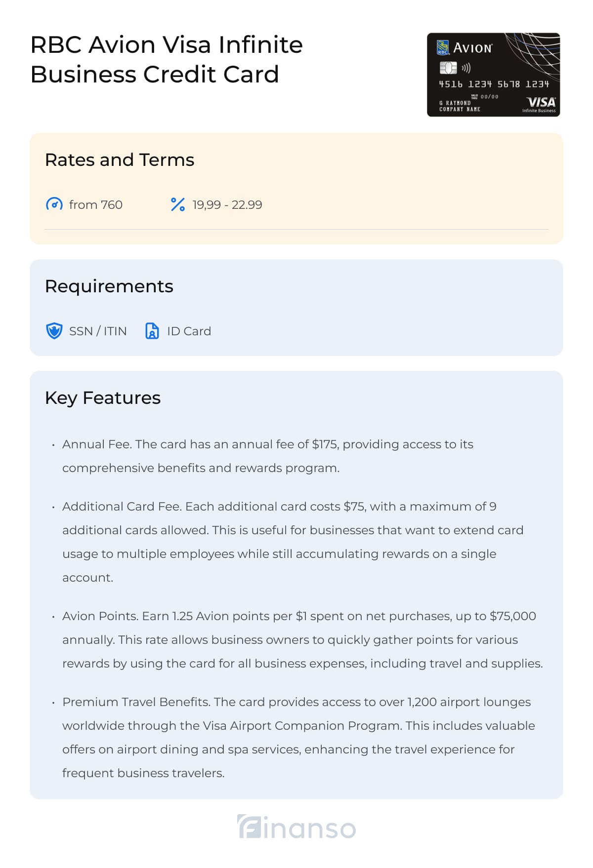 RBC Avion Visa Infinite Business® Review 2026